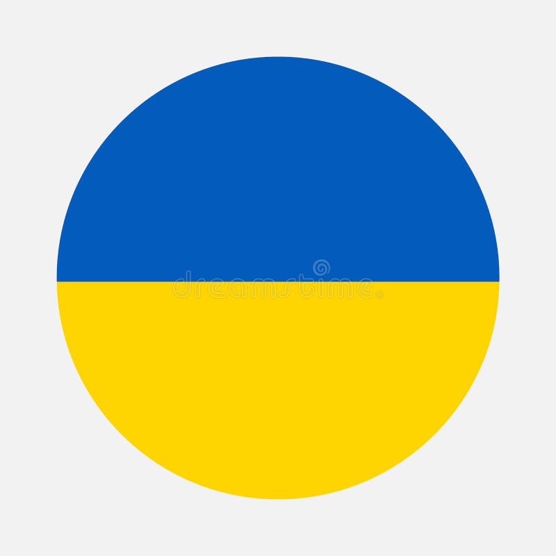 Ukraine flag circle stock vector. Illustration of collection - 173229020