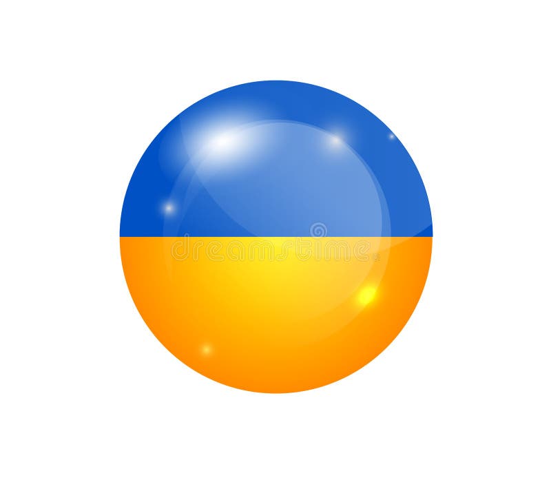 Ukraine Flag 3d Circle Vector Illustration Stock Vector - Illustration ...