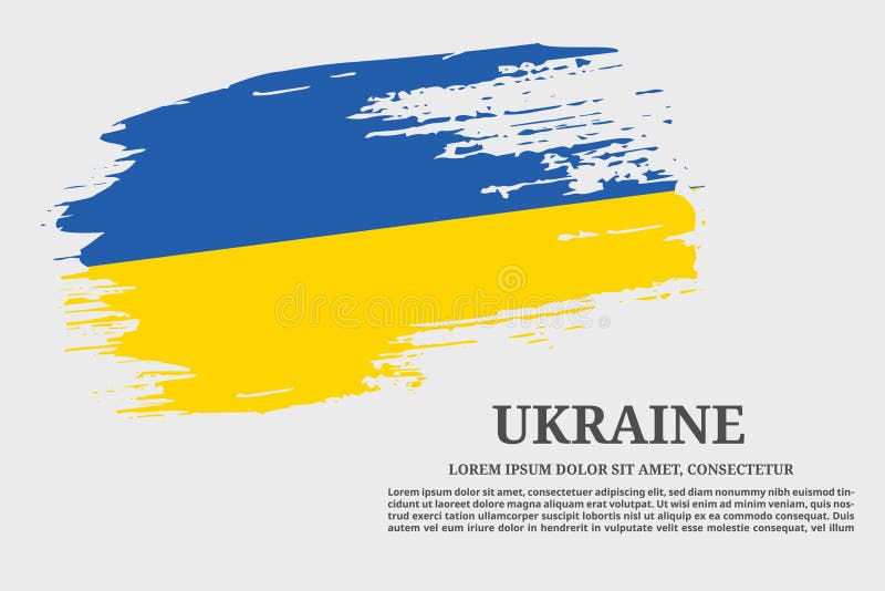 Ukraine Flag Grunge Brush and Poster, Vector Stock Vector ...