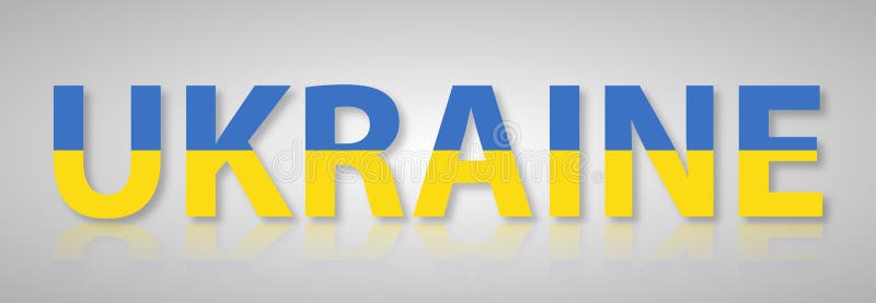 Ukraine Flag Letters, Vector Illustration Stock Vector - Illustration ...