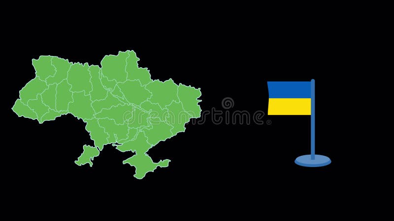 Ukraine Flag and Map Shape Animation Stock Video - Video of ukraine ...