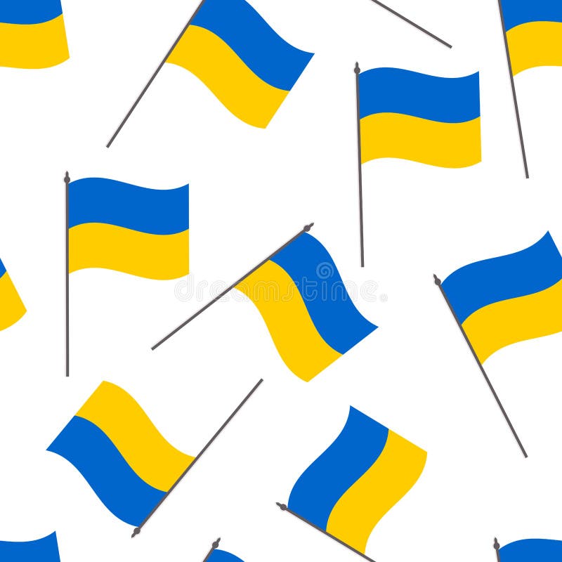 The Ukrainian Flag is Yellow with Blue. Seamless Pattern for Textile ...