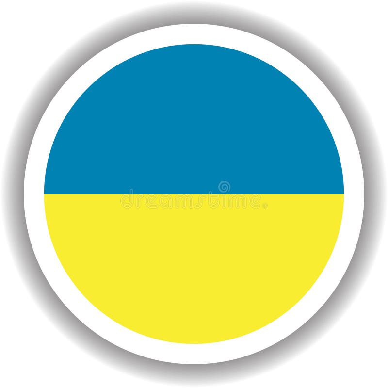Ukraine Flag Round Shape Vectors Stock Vector - Illustration of ...