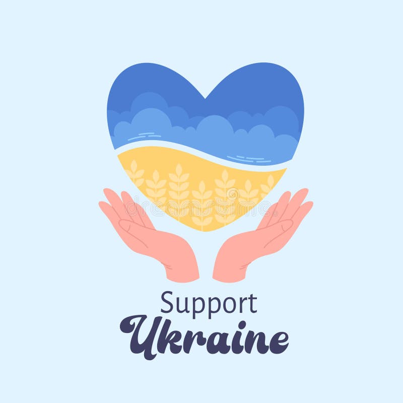 Ukraine Flag in the Shape of Heart. Save Ukraine, Support Ukraine ...