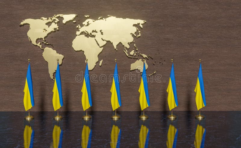 Ukraine Flags, Flag of Ukraine, Summit Ukraine and Map World on the ...