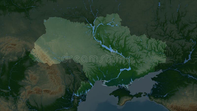 Ukraine before 2022 Highlighted. Physical Stock Illustration ...
