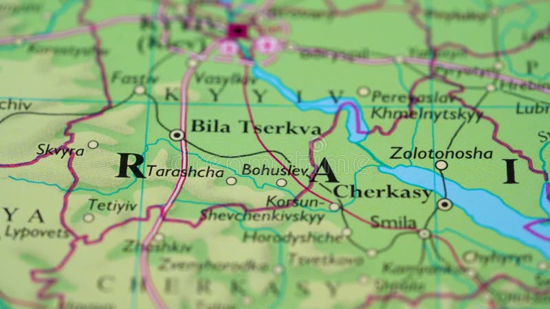 Ukraine Highlighted on a World Map 4K Stock Video - Video of ...