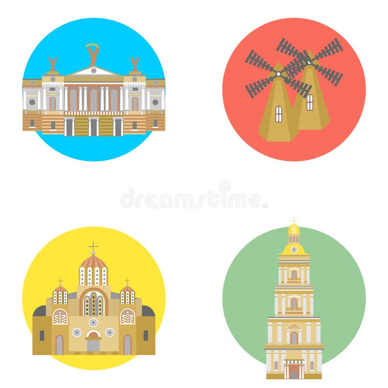 Ukraine icons set stock vector. Illustration of design - 97235581