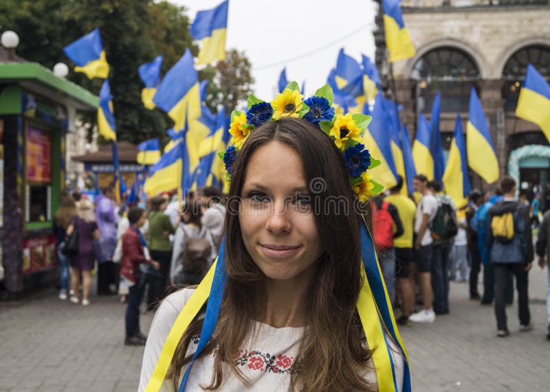 Ukraine - the Independence Day Stock Photo - Image of flags ...