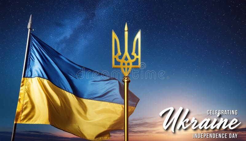 Ukraine Independence Day Poster Design Stock Illustration ...