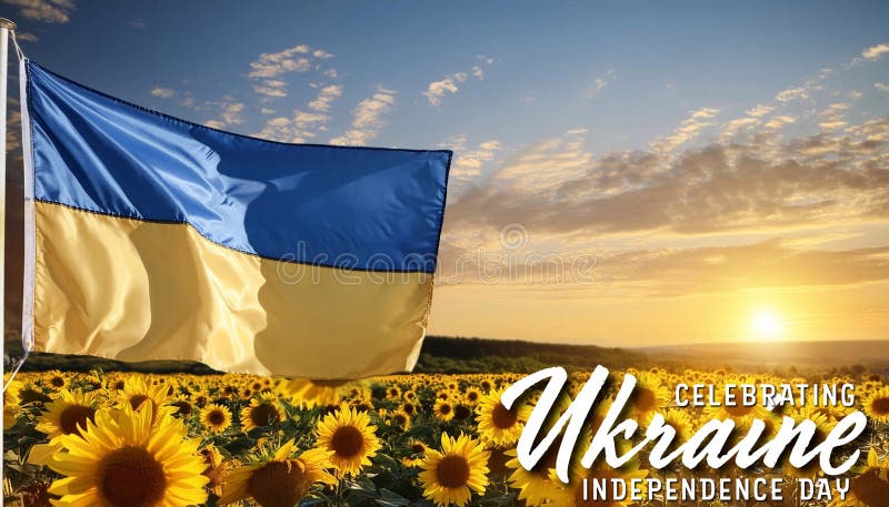 Ukraine Independence Day Poster Design Stock Illustration ...
