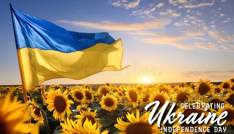 Ukraine Independence Day Poster Design Stock Illustration ...