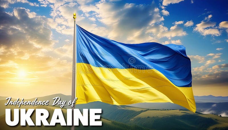 Ukraine Independence Day Poster Design Stock Illustration ...