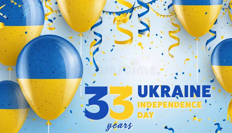 Ukraine Independence Day Poster Design Stock Illustration ...