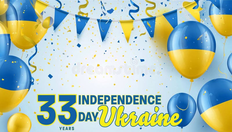 Ukraine Independence Day Poster Design Stock Illustration ...