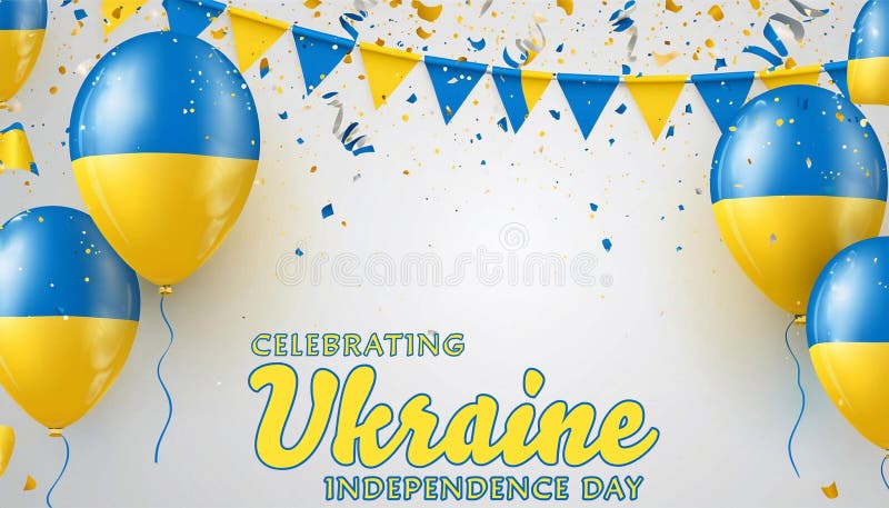 Ukraine Independence Day Poster Design Stock Illustration ...
