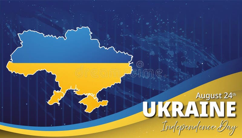 Ukraine Independence Day Poster Design Stock Illustration ...
