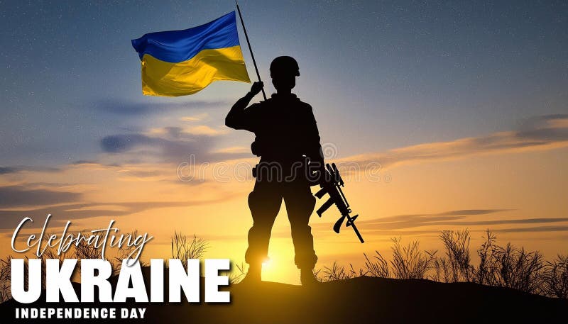 Ukraine Independence Day Poster Design Stock Illustration ...