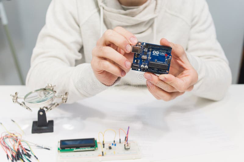 Smart Microcontroller Arduino Uno Modern Concept Editorial Photo Image Of Copyspace