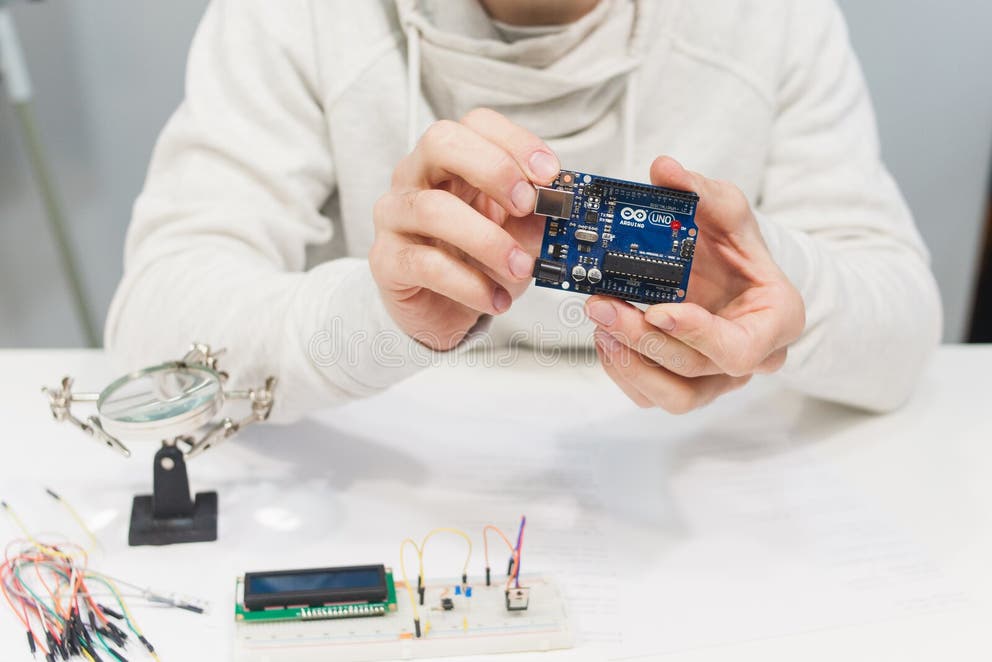 Smart Microcontroller Arduino Uno Modern Concept. Editorial Photo - Image of electronic ...