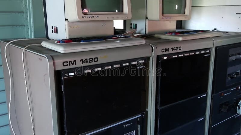 Old Controlled Computing Complex Stock Footage - Video of minicomputer ...