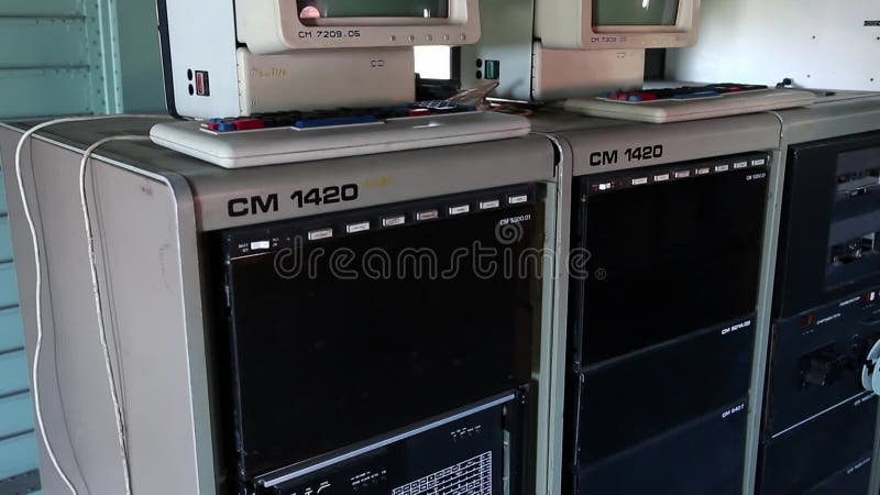 Old Controlled Computing Complex Stock Video - Video of equipment ...