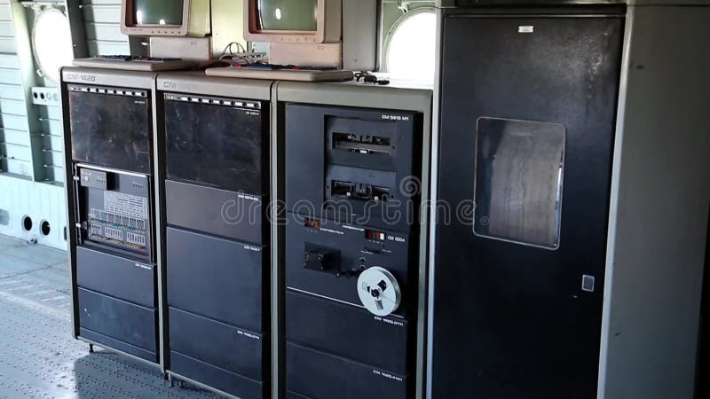 Old Soviet Controlled Computing Complex CM 1420 Stock Footage - Video ...