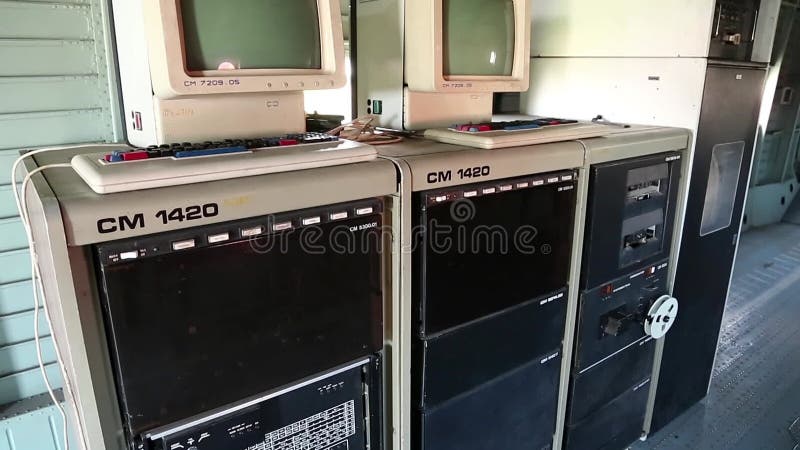 Old Soviet Controlled Computing Complex CM 1420 Stock Video - Video of ...