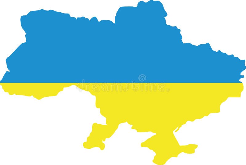 Ukraine map with flag stock illustration. Illustration of geography ...