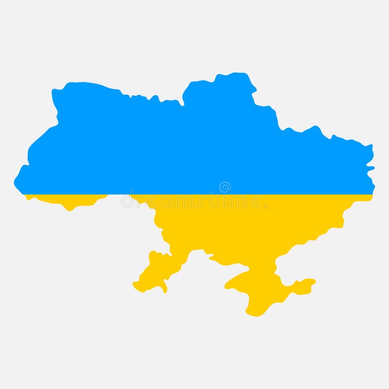 Ukraine Map. Flag Incorporated into the Map of Ukraine Stock Vector ...
