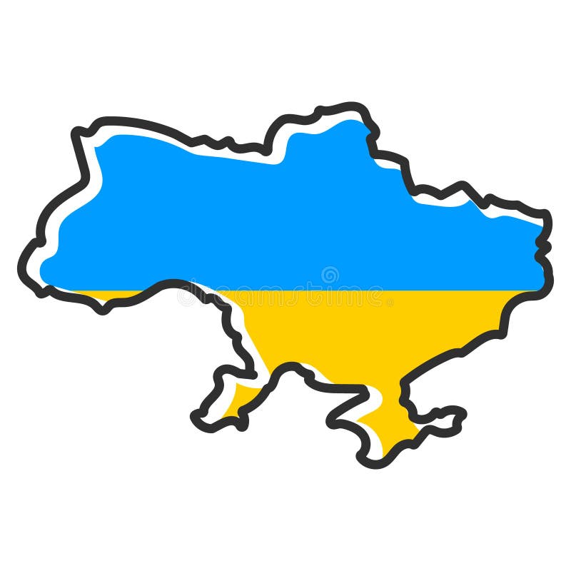 Ukraine Map. Flag Incorporated into the Map of Ukraine Stock Vector ...