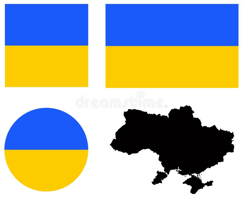 Ukraine Map and Flag - Sovereign State in Eastern Europe Stock Vector ...