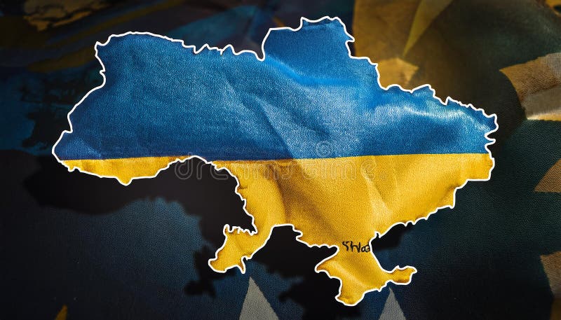 Ukraine Map and Flag stock illustration. Illustration of advertising ...