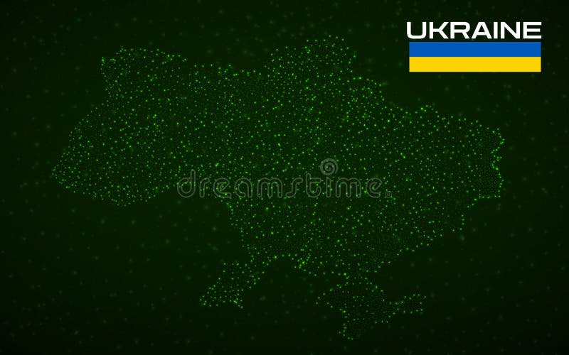Ukraine Map with Glowing Particles Stock Vector - Illustration of ...