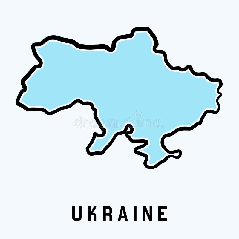 Ukraine map outline stock vector. Illustration of ukraine - 79424365