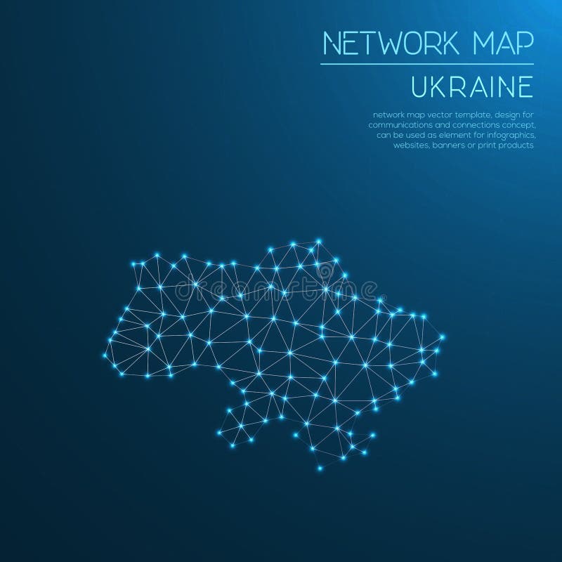 Ukraine network map. stock vector. Illustration of bright - 87859410