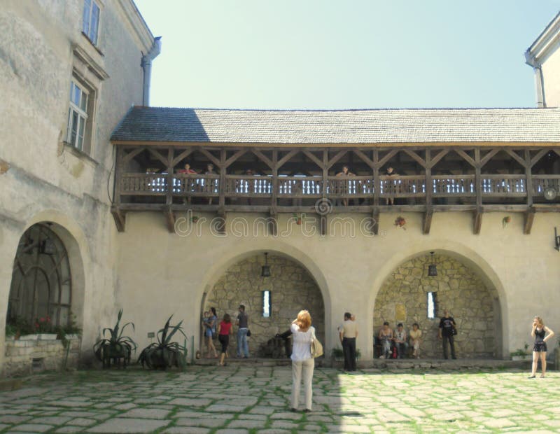 Ukraine, Olesky Castle, the Inner Courtyard of the Castle Editorial ...