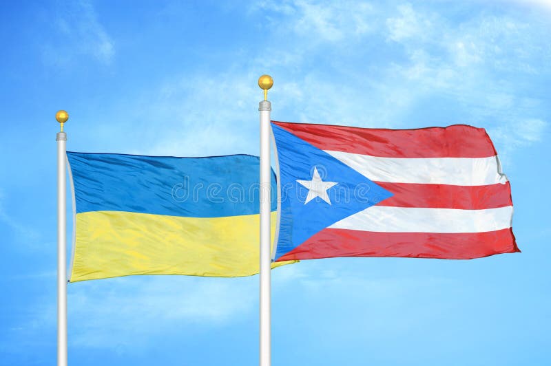 Puerto Rico National Flag Waving Isolated on White Background 3d ...