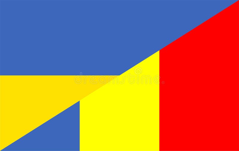 Ukraine romania flag stock illustration. Illustration of ukraine - 86274045