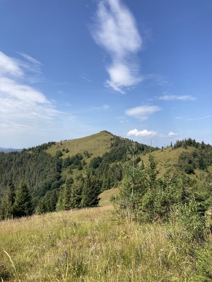 Ukraine Skole Landscape with Clouds Stock Photo - Image of pasture ...