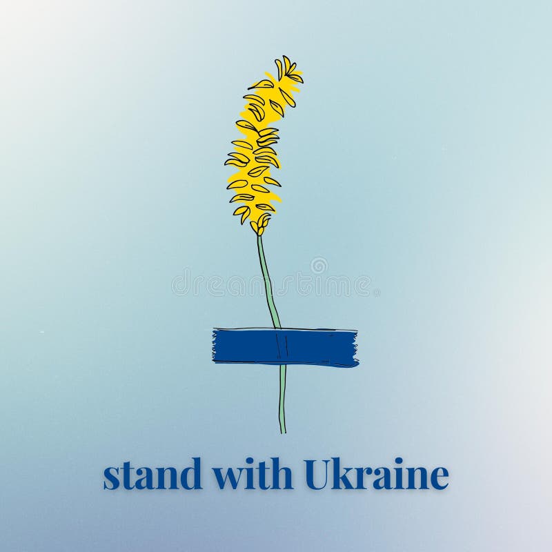 Ukraine Support we Stand with Ukraine Peace Instagram Post Stock ...