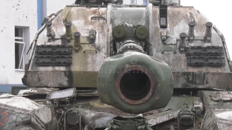 Blown Up Tank in Ukraine. Exploded Tank. Ukraine War. Stock Video ...