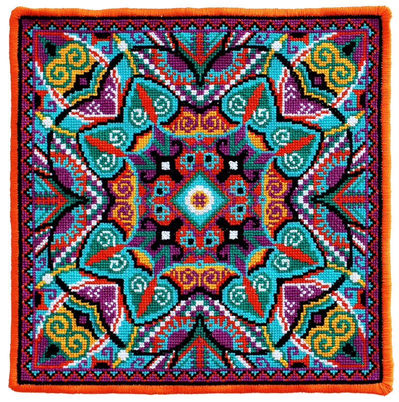 Ukrainian Authentic Embroidery Carpet Stock Image - Image of canvas ...