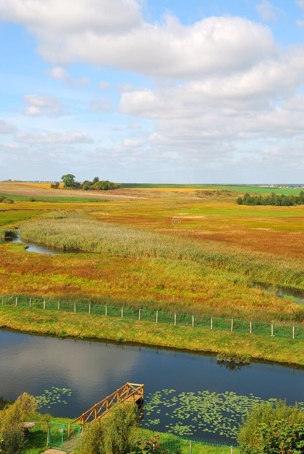Ukrainian autumn. stock photo. Image of season, clouds - 15807750