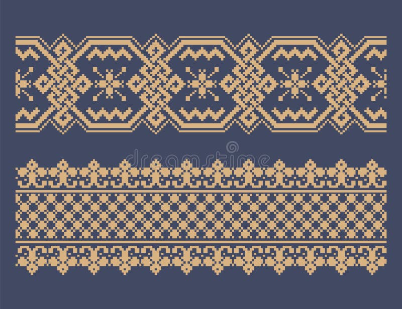 Ukrainian Border Pattern Element. Stencil for Block Print or Tattoo ...