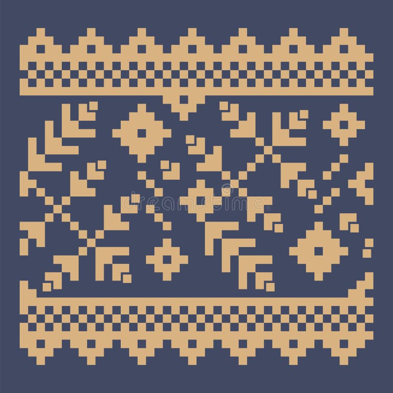 Ukrainian Border Pattern Element. Stencil for Block Print or Tattoo ...