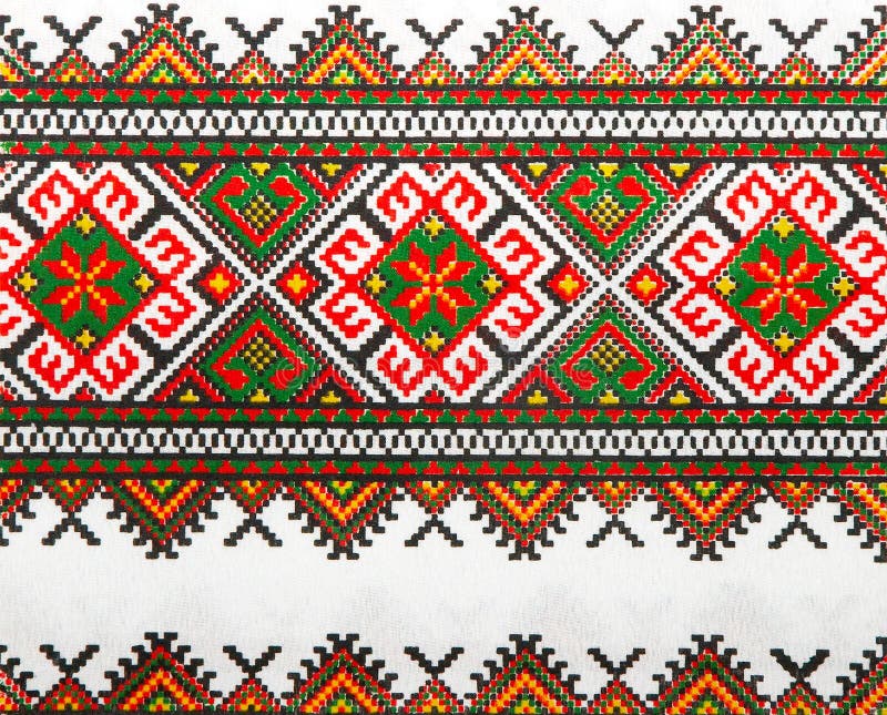 Ukrainian Color Knitted Textile 1 Stock Image - Image of craft ...