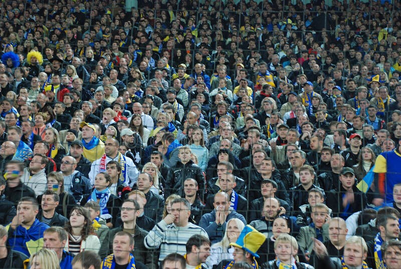 Ukrainian fans editorial stock image. Image of ball, constructing ...