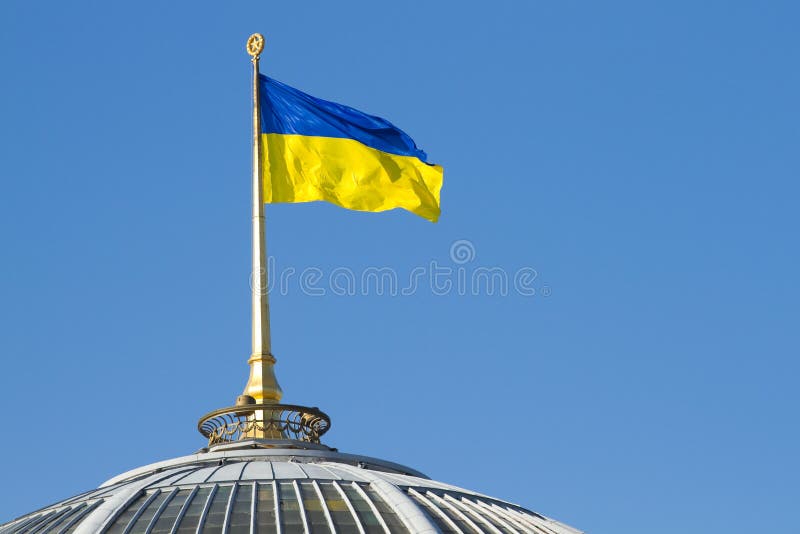 Ukrainian flag stock photo. Image of landmark, symbol - 38204030
