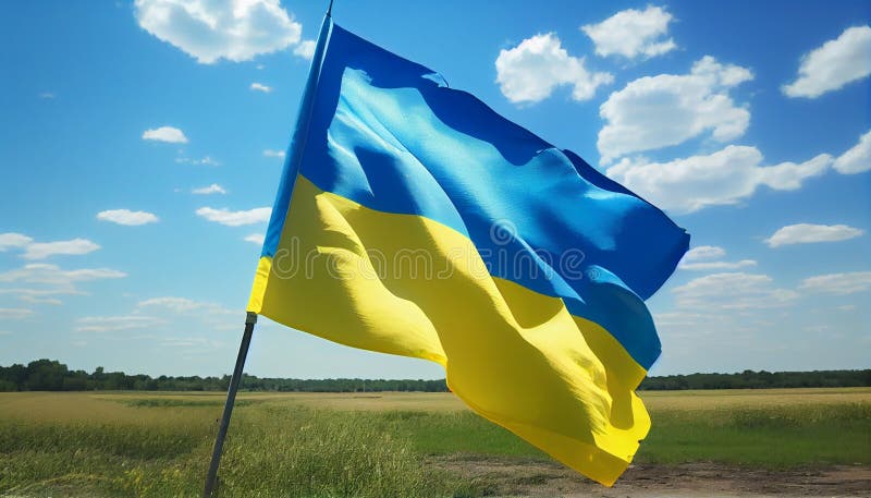 Ukrainian Flag Ai Generated Stock Illustration - Illustration of ...